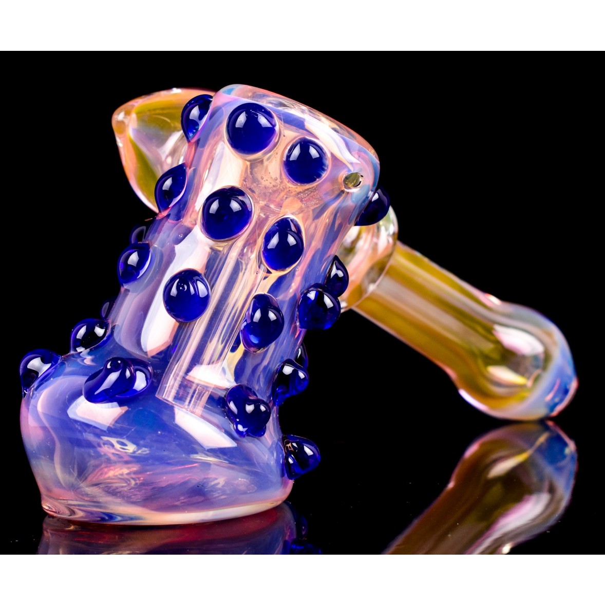 Thor's Hammer - 5" Golden Fumed Bubbler -The Greatest Online Smoke Shop!