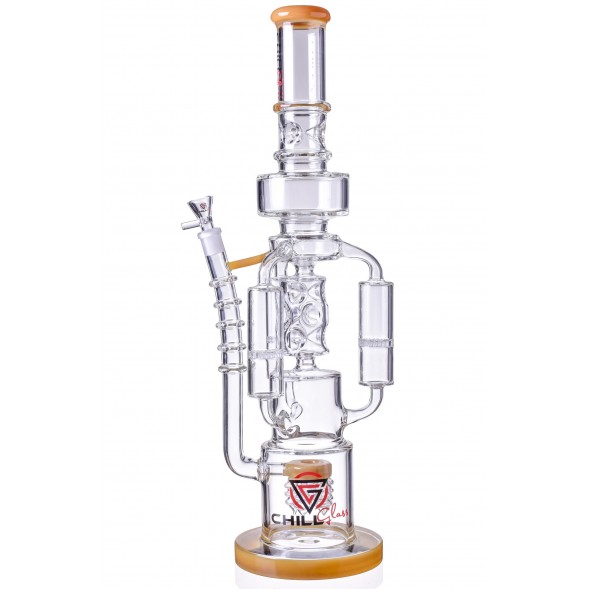 Chill Glass 20" Triple Chamber Bong with Multi Perc - Yellow -The ...
