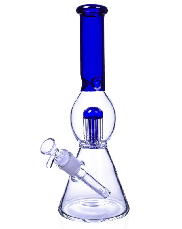 12" Mystic Orb Tree Perc Beaker Bong - Blue -SmokeDay