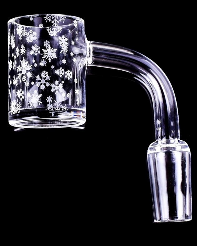 4mm Thick Large Capacity Flat Top Snow Flake Designed Quartz Banger ...