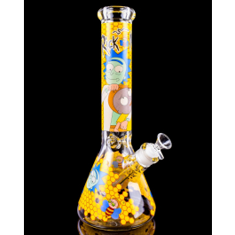 14" Rick & Morty Beaker Bong - Yellow -SmokeDay