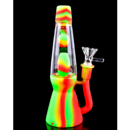 Lava Lamp Inspired Bong - 10" Inline Perc Silicone And Glass Hybrid ...