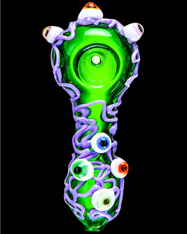 Googly Eyes Monster Glass Hand Pipe -SmokeDay