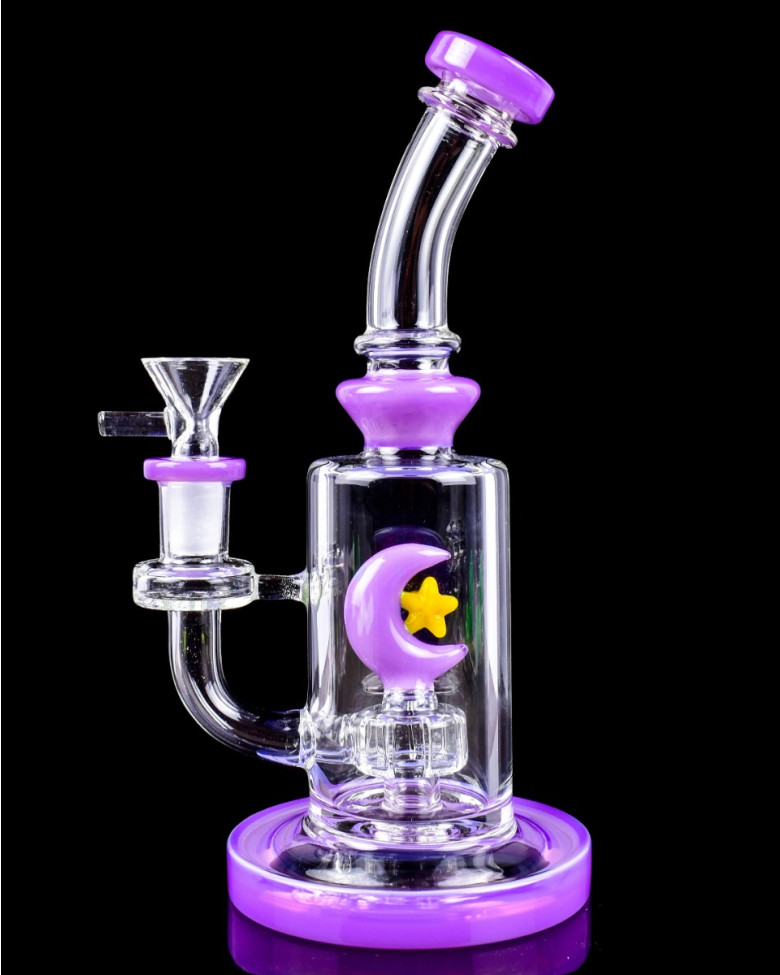 Moon Crossed - Showerhead Perc Girly Bong - Purple -SmokeDay