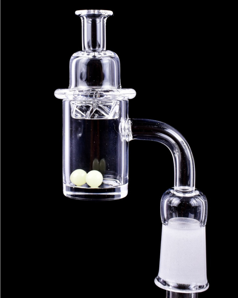Quartz Banger w/ Helix Function Cap Glow Terp Pearls Set -SmokeDay
