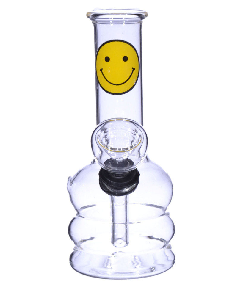 5.25" Smiley Face Mini Water Pipe - Buy One Get One Free!! -SmokeDay