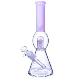 12" Mystic Orb Tree Perc Beaker Bong - Milky Pink -SmokeDay