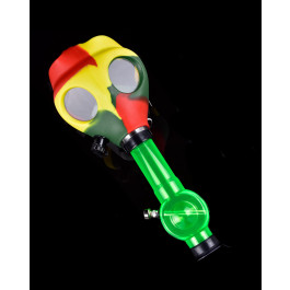 Gas Mask Pipe Bong - Includes Acrylic Water Pipe - Full Set - Rasta B ...
