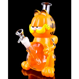 Cartoon Orange Cat Silicone Bong -SmokeDay