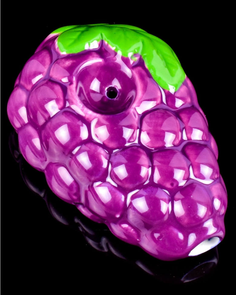 VineDreams Grape Ceramic Hand Pipe -SmokeDay