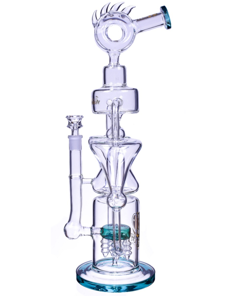 Chamber's of Smoke - Lookah® - 17" Alien 5-Arm Tree Perc Bong -SmokeDay