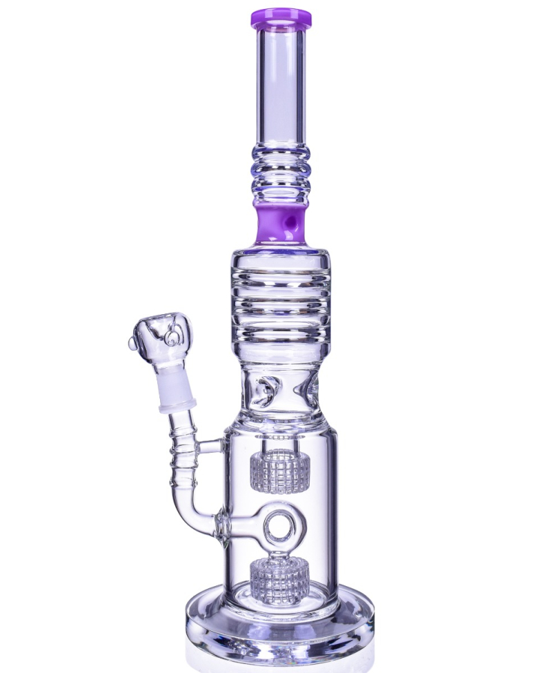 16" Double Matrix w/ Donut Perc Bong -SmokeDay