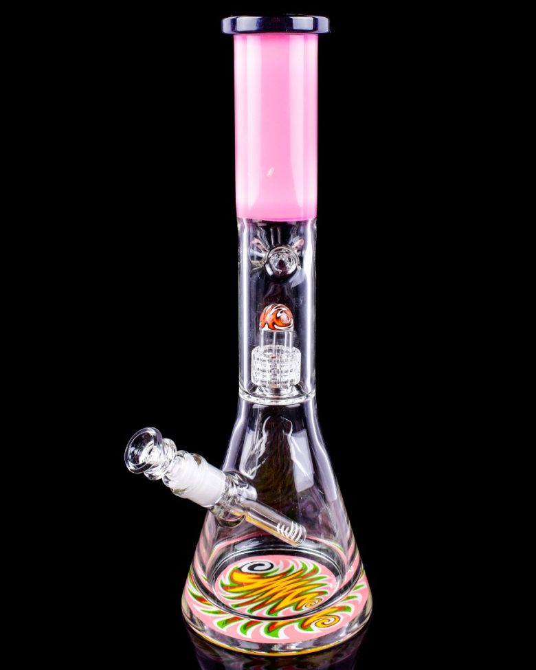 Crazy Haze - 16" Super Thick Wigwag Tube Bong | Free Shipping -SmokeDay