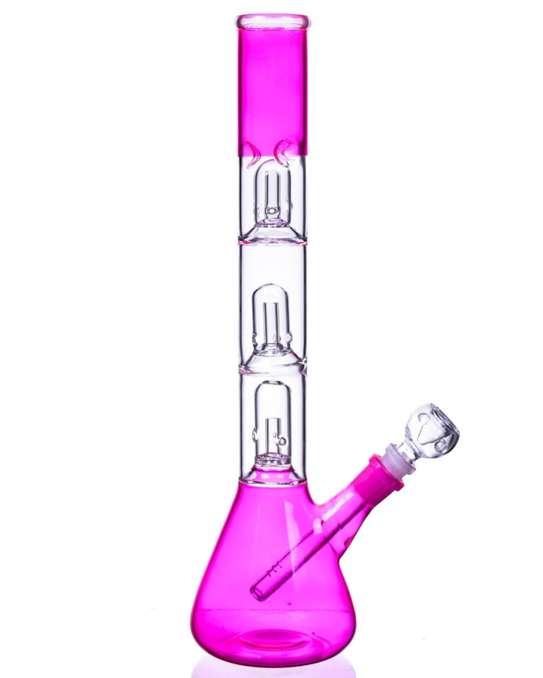 Triad Elixir- 14" Triple Dome Shaped Percolator Bong -SmokeDay