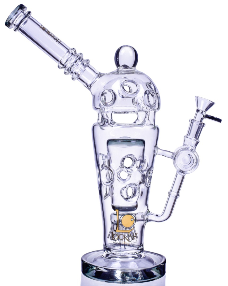 The Trophy - Lookah® Glass Dab Rig Swiss Percolator Water Pipe - Clear ...