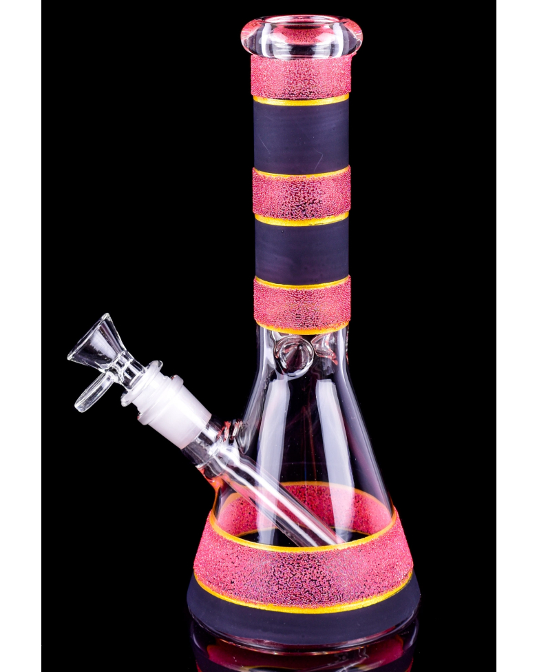 Cotton Candy - 10" Dual Frosted Color Beaker Bong - Hot pink -SmokeDay