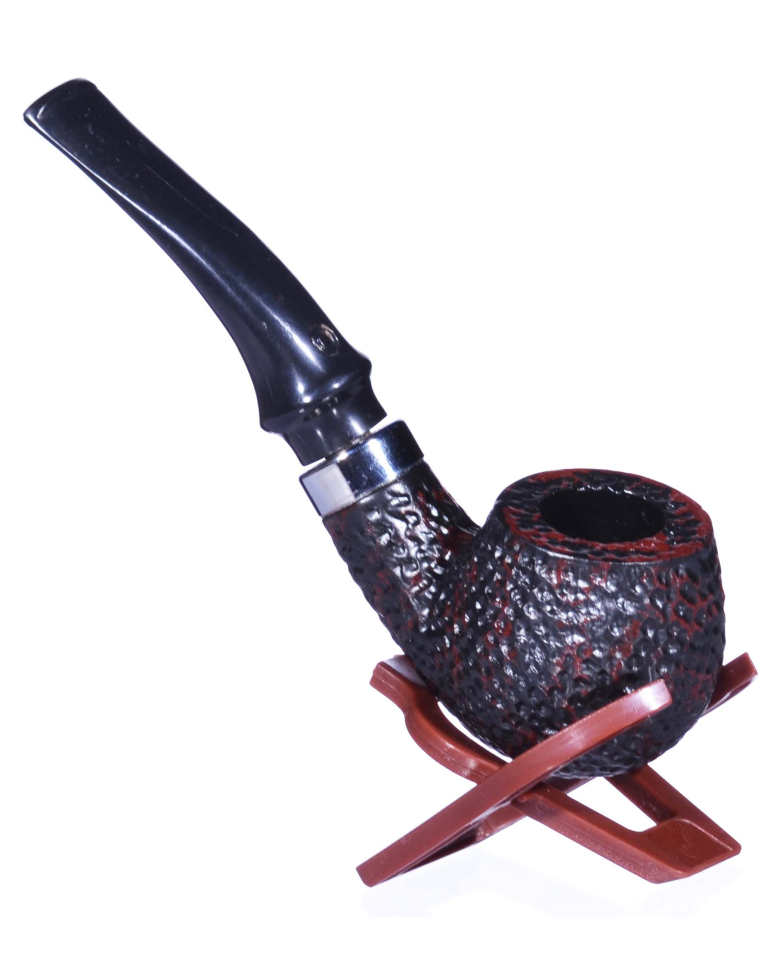 5.5" Spotted Carved Fancy Wooden Pipe -SmokeDay